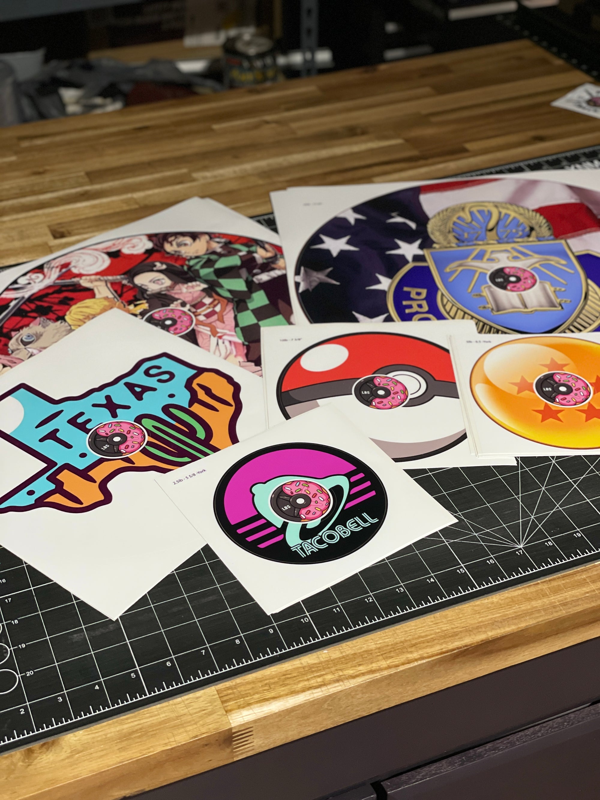 Custom Plate Snacks Weight Plate Decals